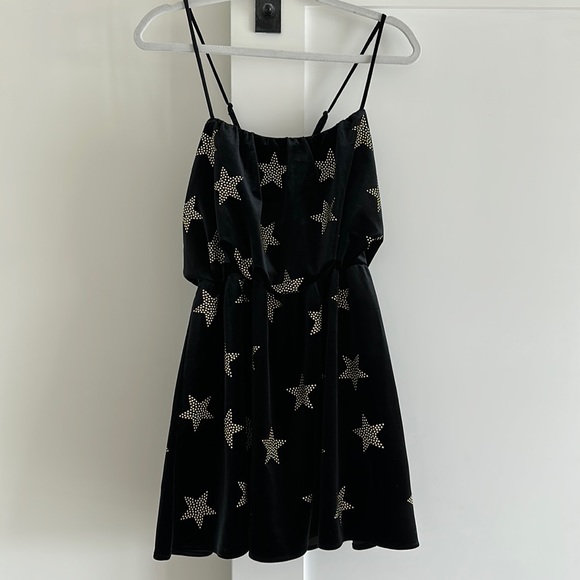 Dresses | Star Print Black Dress | Poshmark